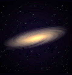 Beautiful glowing andromeda galaxy Royalty Free Vector Image