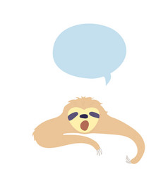 Cute sloth chewing a bubble gum animal design Vector Image