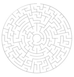 Circular maze labyrinth puzzle game riddle Vector Image