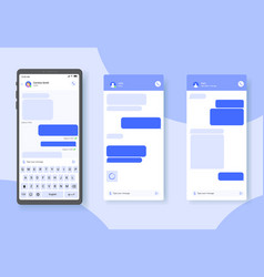 Message bubbles design template for messenger Vector Image