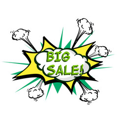 Sale colorful speech bubble and explosions in pop Vector Image