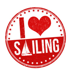 I love sailing sign or stamp Royalty Free Vector Image