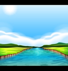 Flowing river Royalty Free Vector Image - VectorStock