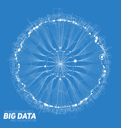 Big data round visualization Royalty Free Vector Image