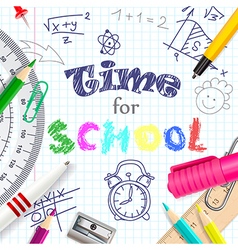 School creative background Royalty Free Vector Image