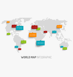 World map with pointer marks Royalty Free Vector Image