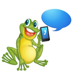 Frog with red phone Royalty Free Vector Image - VectorStock