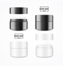 Cream containers out line Royalty Free Vector Image