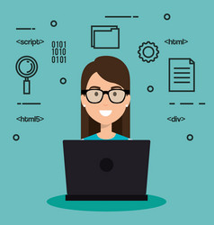 Software language programmer avatar Royalty Free Vector