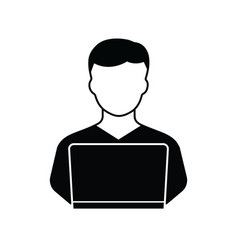 Laptop computer icon Royalty Free Vector Image