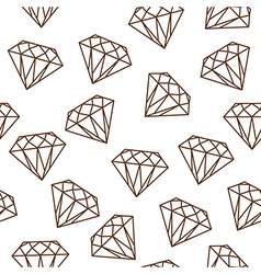 Seamless white pattern from diamond cutting Vector Image