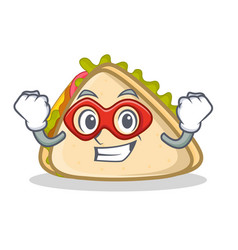 Super hero cheese character cartoon style Vector Image