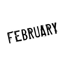 February rubber stamp Royalty Free Vector Image
