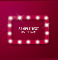 Bulb frames on red background Royalty Free Vector Image