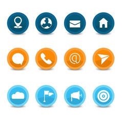 Contacts icon set Royalty Free Vector Image - VectorStock