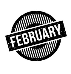 February rubber stamp Royalty Free Vector Image
