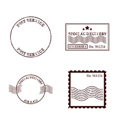 Stamp mail Royalty Free Vector Image - VectorStock