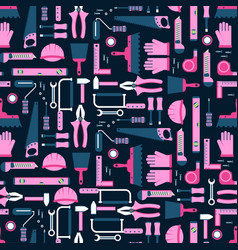 Construction tools seamless pattern work Vector Image
