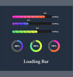 Downloading progress bar Royalty Free Vector Image