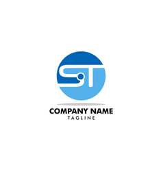 St letter logo Royalty Free Vector Image - VectorStock