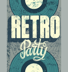 Typographic vintage space disco party poster Vector Image