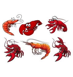 Shrimp logo design template Royalty Free Vector Image