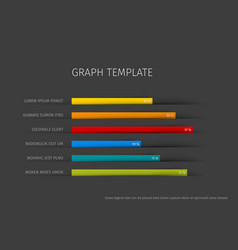 Column horizontal graph template Royalty Free Vector Image