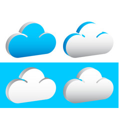 Editable cloud shapes graphics eps 10 Royalty Free Vector