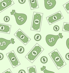 Seamless pattern with money Royalty Free Vector Image