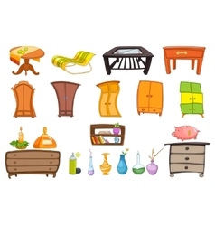 Cartoon home furniture table Royalty Free Vector Image
