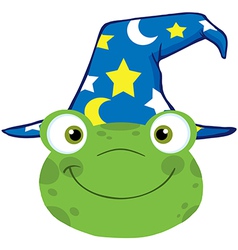 Happy Head Frog Cartoon Character Royalty Free Vector Image