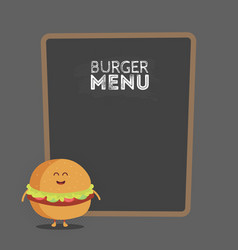 Kids restaurant menu cardboard character funny Vector Image