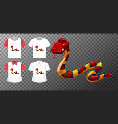 Boy was bitten by snake Royalty Free Vector Image