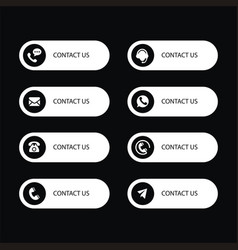 Icon set navigation buttons Royalty Free Vector Image