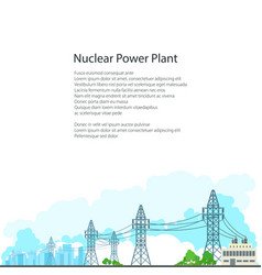 Poster electric power transmission Royalty Free Vector Image