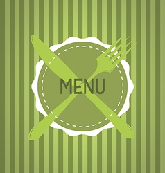 Elegance green restaurant menu template design Vector Image
