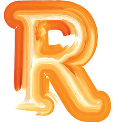 Sketch font Letter R Royalty Free Vector Image