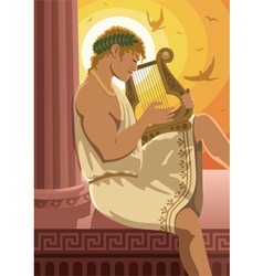 Apollo the god of music Royalty Free Vector Image