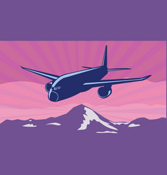 Angry jumbo jet plane mascot Royalty Free Vector Image