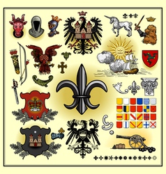 Heraldic design elements Royalty Free Vector Image