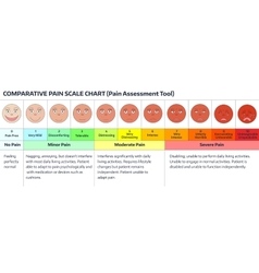 Faces - pain scale chart Royalty Free Vector Image