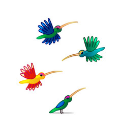 Cute bird yurok in cartoon style Royalty Free Vector Image