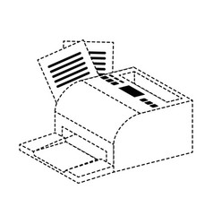 Receipts printer pos icon Royalty Free Vector Image