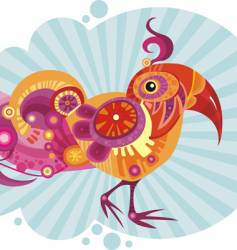 Fancy bird Royalty Free Vector Image - VectorStock
