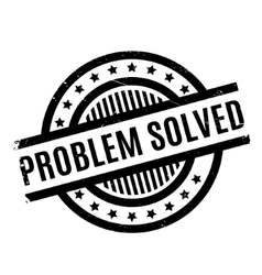 Problem Solved rubber stamp Royalty Free Vector Image