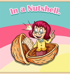 A nutshell Royalty Free Vector Image - VectorStock