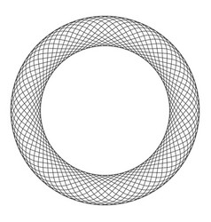 Spirograph element empty in center abstract Vector Image
