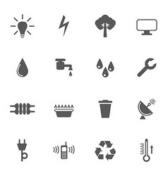 Utilities icon set Royalty Free Vector Image - VectorStock