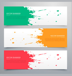 Watercolor art splatter abstract modern banner Vector Image
