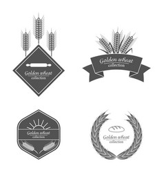 Wheat logo badge emblem Royalty Free Vector Image